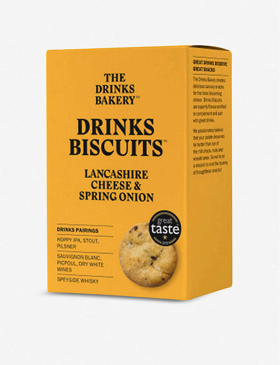 Drinks Bakery Lancashire Cheese & Onion Biscuits 110g – TotalDrinks