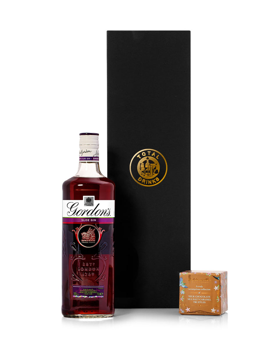Gordon's Sloe Gin 70cl & Chocolate Truffle Gift Box – TotalDrinks