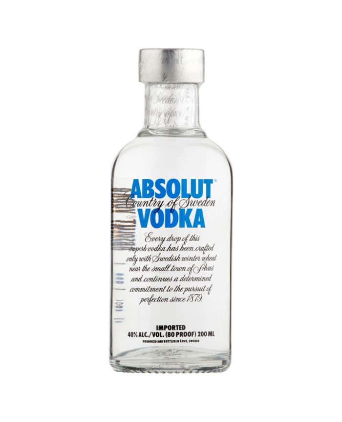 Absolut Blue Vodka 20cl 40% ABV – TotalDrinks