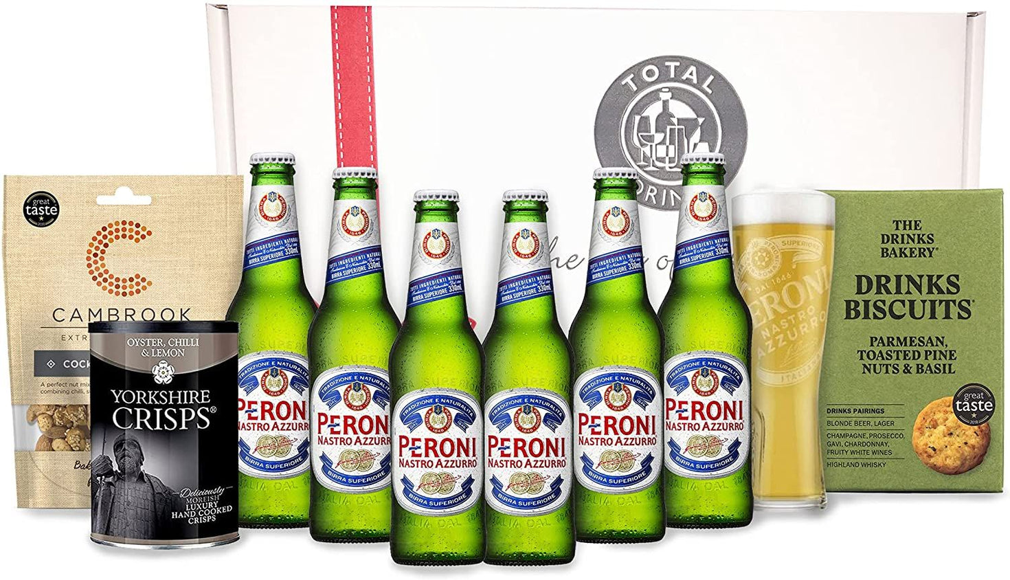 Luxury Italian Peroni Lovers Beer Gift Hamper with snacks – TotalDrinks